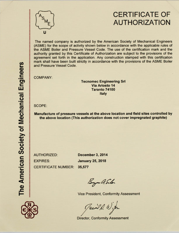 cert2 – Tecnomec Engineering Srl